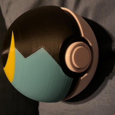 Moon Ball Pokemon Poke Ball 3D Printed Switch, 3DS, or Ring Holder - Etsy