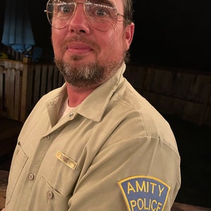 Jaws Amity Police Chief Martin Brody Embroidered Patch Iron on Sew ...