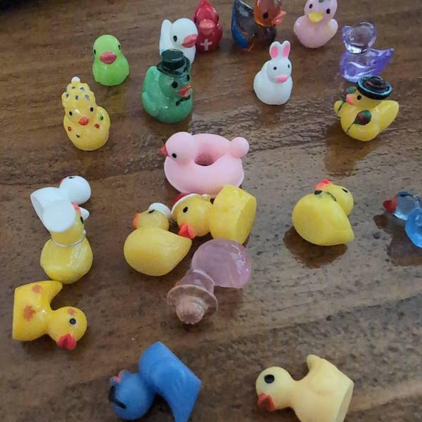 Mallard Ducks Mini Resin Ducks, Fairy Garden, Dollhouse, Trinkets, I ...