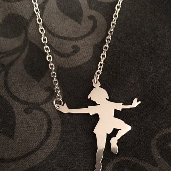 Peter Pan Necklace Sterling Silver Peter Pan Pendant, Fairy Pendant ...