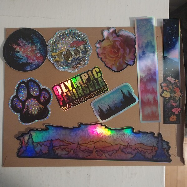 Northwest Landscape Wrap Sticker, 2x8 Clear Vinyl Die Cut Sticker ...