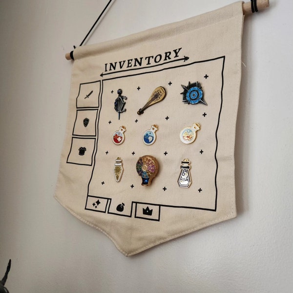 Inventory Enamel Pin Display Canvas Banner - Etsy