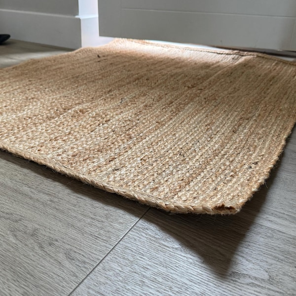 Wool and Jute Rug in Red Color, Handmade Kilim Dhurrie Rug, Traditional ...