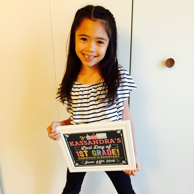 Last Day of 1st Grade Sign Printable Girl Last Day of 1st Grade Sign ...