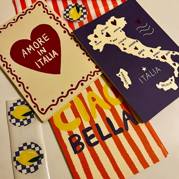 Large Postcard Set Italy Personalizable for Weddings Celebrations ...