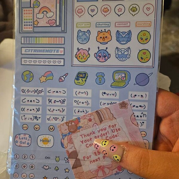 100 Mini Deco Sticker Collection Webcore Stickers Journal Diary ...