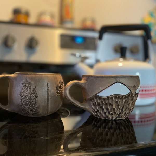 Handmade Ceramic Botanical Mug Pottery Mug Handmade Nature Ceramic Mug ...