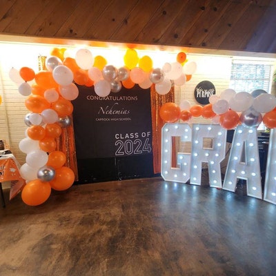 Custom Graduation Party Backdrop Class of 2024 High School Graduation ...