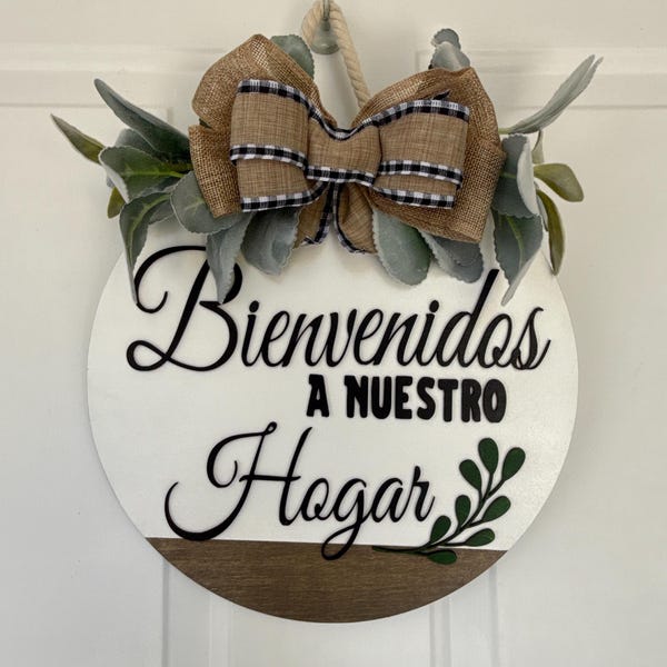 Letrero Personalizado Bienvenidos a Nuestro Hogar Sign: Decoración Para ...
