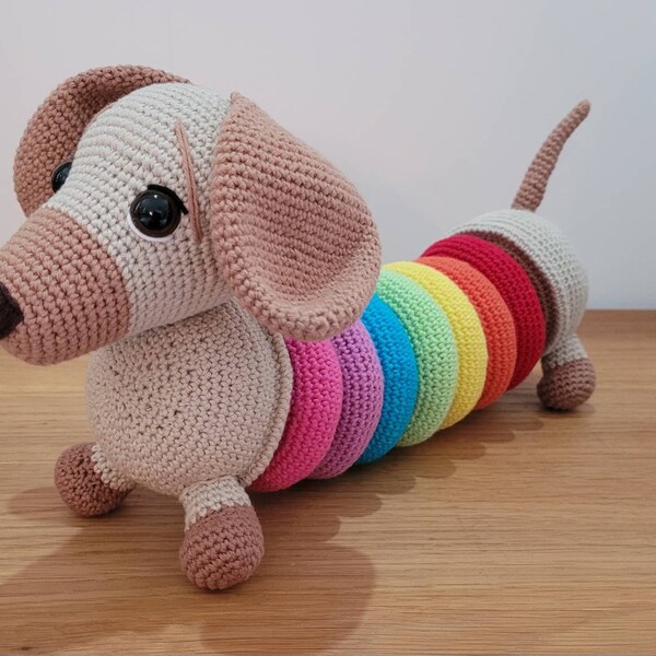 DOG STACKING TOY Crochet Pattern, Dog Amigurumi Baby Activity Toy,ring ...