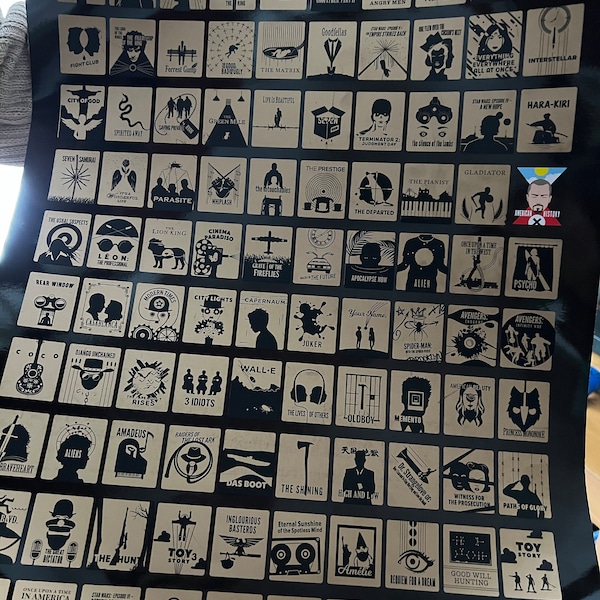 Official Imdb Top 100 Movies Scratch off Poster - Gift for Movie Lovers ...