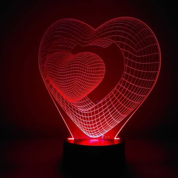 3D Illusion Acrylic Lamp Vector 50+ Bundle ,3D Night Lamp Vector File for Cnc and Laser ...