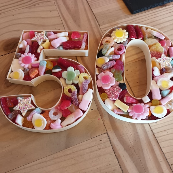 SWEET FILLED NUMBERS! Choose Your Number. Haribo, Birthday Sweets, Pick ...