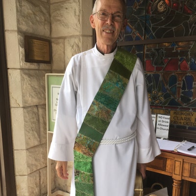 Green Pieced Stole, Ordinary Time Liturgical Stole - Etsy