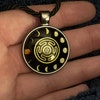 Enochian Sigil Pendant Talisman Gift Box Alpha Omega Necklace ...