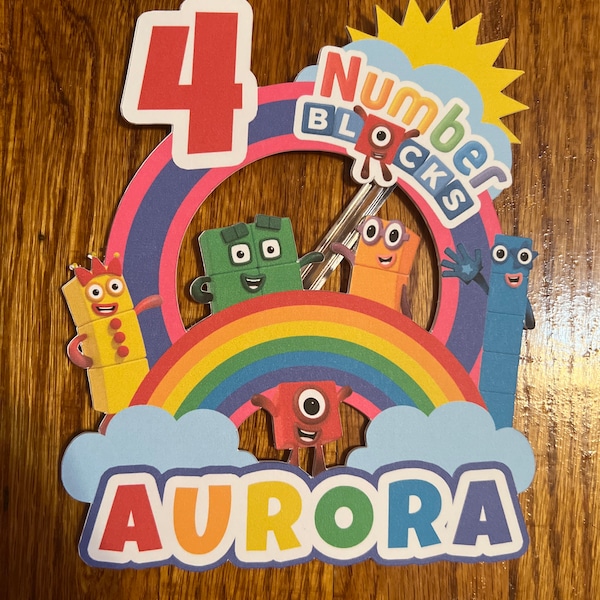 Numberblocks Cake Topper, Numberblocks Inspired Cake Topper ...