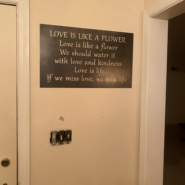 Personalized Metal Quote Sign | Inspirational Word Sign | Quote Sign ...