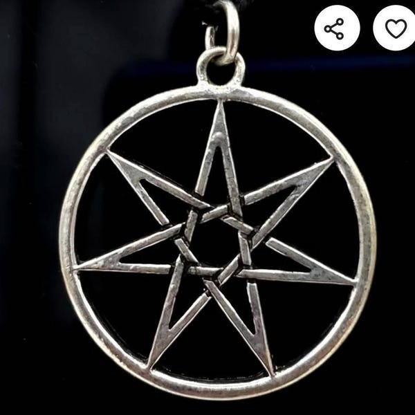 Septagram Necklace: Elven Star Pagan Witch Magic Pendant - Etsy