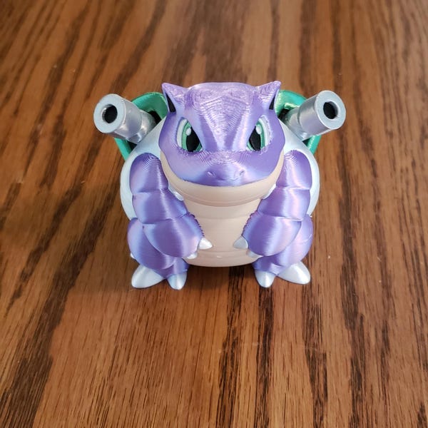 Blastoise 3d Print COLORED 3 Inches Tall - Pokemon - Metallic Shine - Etsy