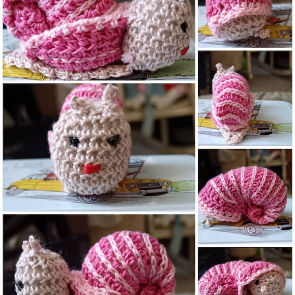 Little SNAIL Goes Back Into His Shell Crochet PATTERN - Etsy