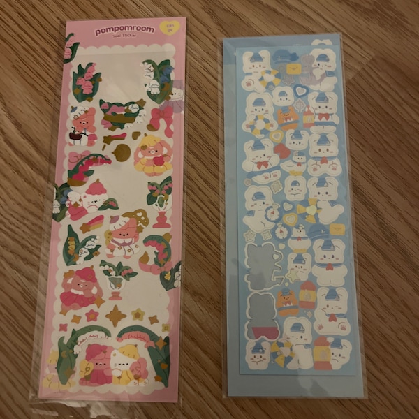 Cute Korean Sticker Sheets, Kawaii Stationery, Kawaii Sticker Sheets ...