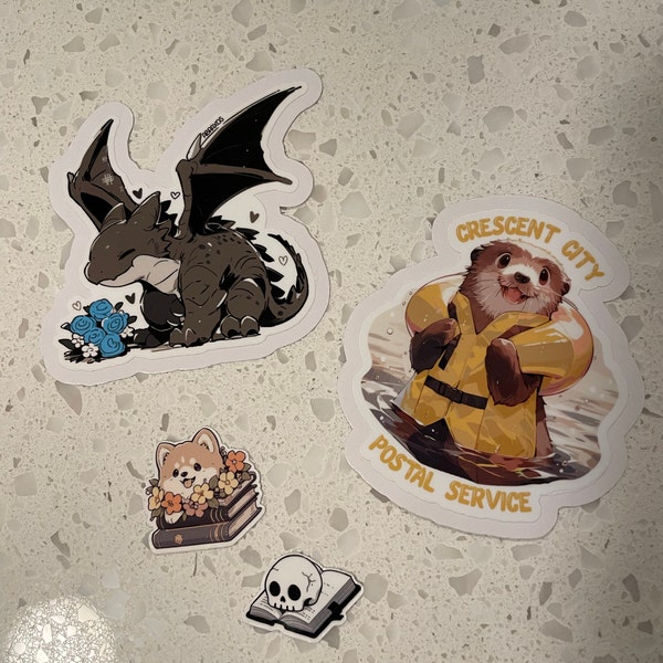 Cute Abraxos Wyvern Throne of Glass Sticker | Smell the Flowers - Etsy
