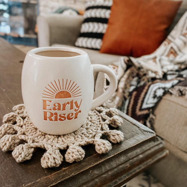 The Nirvana Coaster Crochet Pattern | Boho Coaster | Plant Coaster ...