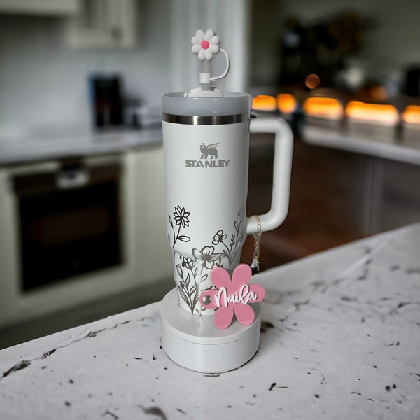 Wild Flower Engraved Full Wrap Design for 40oz Tumbler, Wild Flower SVG ...