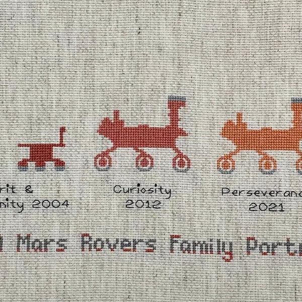 NASA Mars Rovers Cross Stitch Pattern, Astronomy and Space Cross Stitch ...