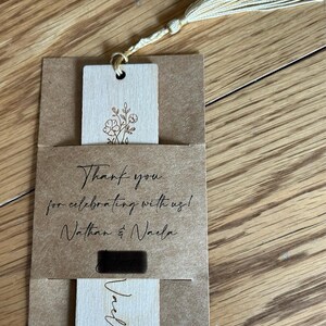 Custom Wood Bookmarks With Tassel, Personalized Wooden Bookmark, Unique ...