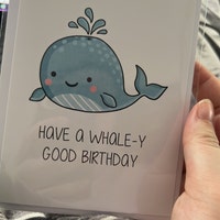Happy Birthday Card | Whale - Etsy