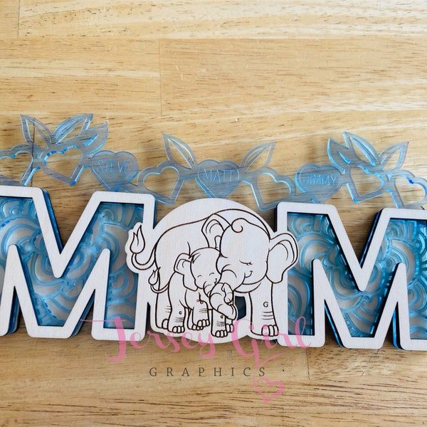 Layered Mom Stands - SVG Laser Ready Files - 9 Options - 99 Total Files ...