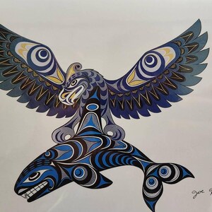 Hummingbirds by Eric Parnell Haida Artist 6"x9" Art Card - Etsy