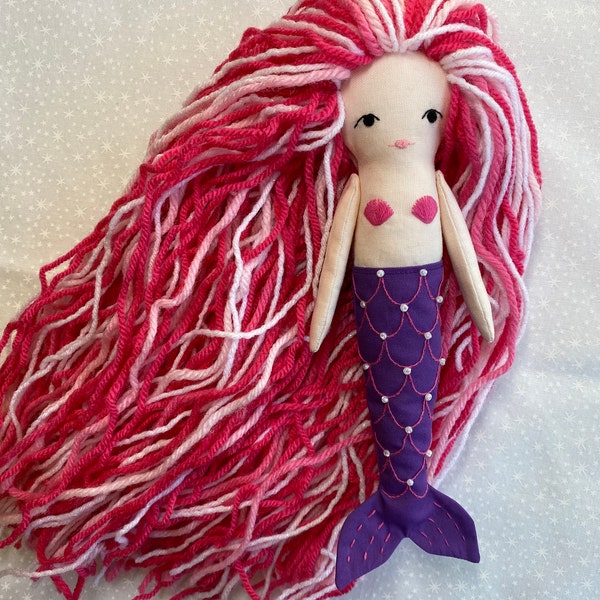 8" Mermaid Pattern and Detailed Instructions in English ( 3 Hairstyles ...