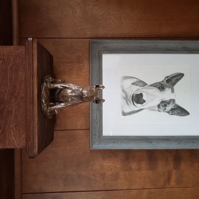 Doberman uncropped Dog Marble Statue Limited Edition - Etsy