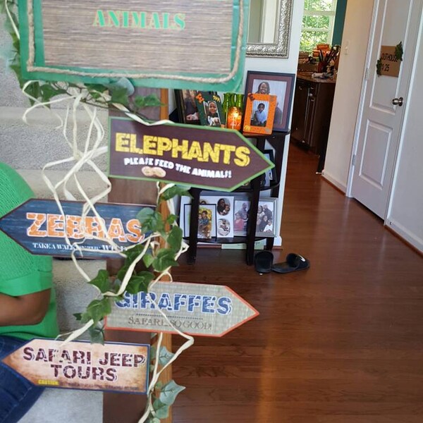 Printable Safari Jungle Signs, DIY, African Safari Party Signs, Jungle ...