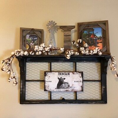 8 X 10 Barbed Wire Rustic Barnwood Barn Wood Frame Weathered Reclaimed ...