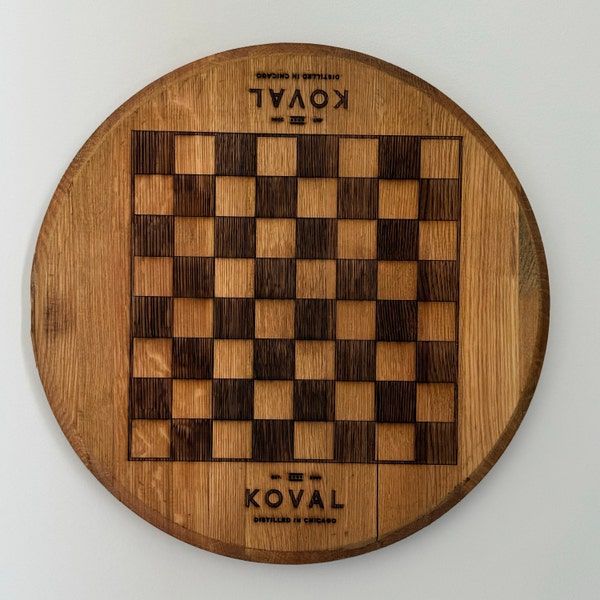 Bourbon Barrel Head Chess Set Made From All Real Wood - Etsy