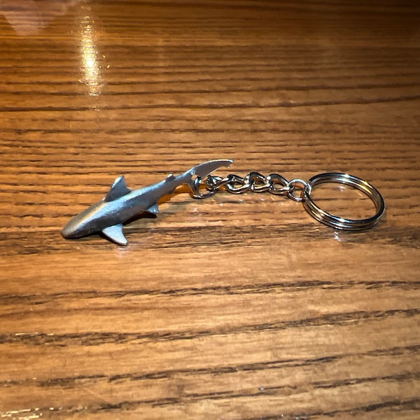 Pewter Grey Reef Shark Keychain: Ocean Lover Gift - Etsy