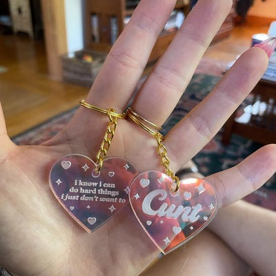 Dream Big, Fart Loud Iridescent Acrylic Keychain - Etsy