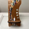 Blue Wood Marquetry Inlaid Phone Stand Wood Phone Stand Bamboo Phone ...