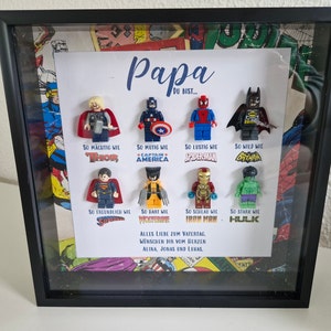 Personalised Daddy/dad Superhero Box Frame, Personalised Frame for Him ...