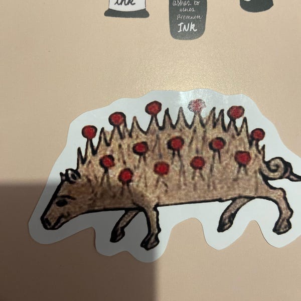 Medieval Stickers. Medieval Manuscript Animal Stickers - Etsy