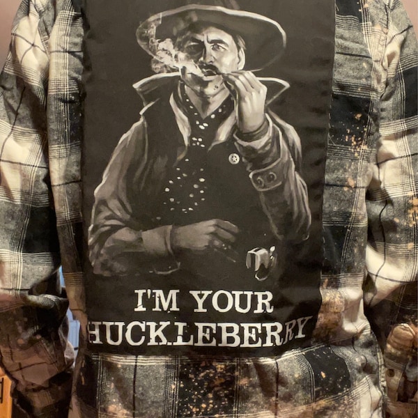 Horse Flannel Shirt, Bleached Flannel Shirt With Back Patch, Horse ...