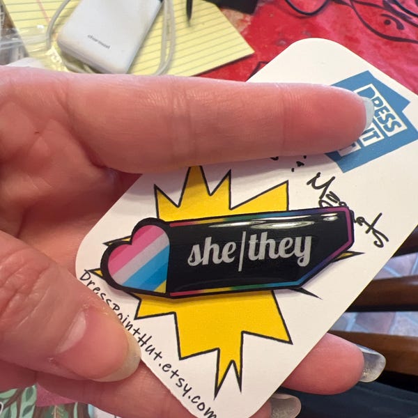 Personalized Pronouns Name Tag | Custom LGBTQ Pride Identity and ...