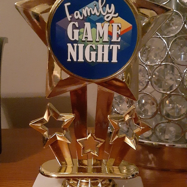 Family Game Night Trophy – Personalized Award for Board Games, Puzzles ...