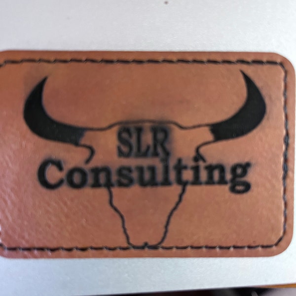 Set of 10 Blank Rawhide Laserable Leatherette Rectangle Patch With ...