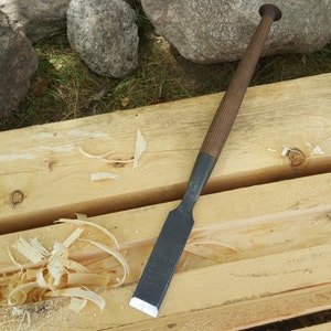 Long 1.5 Timber Framing Chisel Beveled Edge and - Etsy