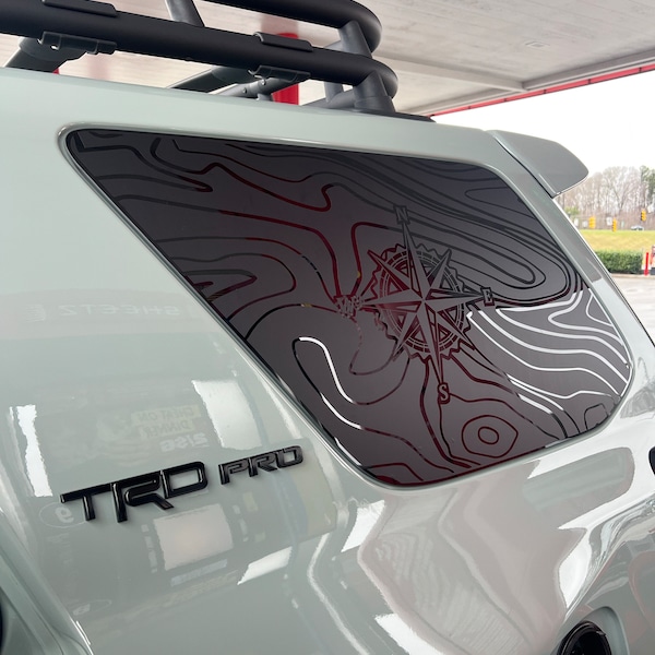 Fits 2010-2024 Toyota 4runner Rear Side Windows Topography Topo ...