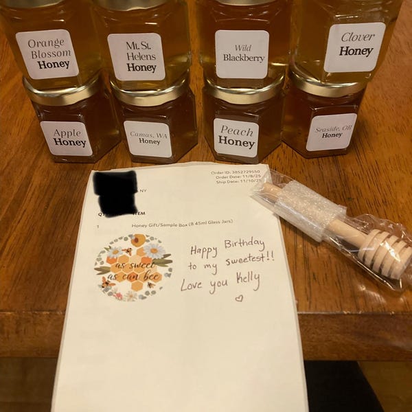 Honey Gift/sample Box (8 45ml Glass Jars) - Etsy